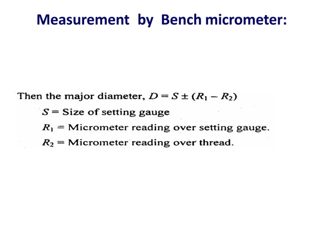 Form Metrology: screw thread measurement.ppt | Needlework | Arts and Crafts