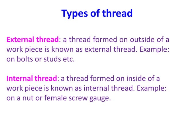Form Metrology: screw thread measurement.ppt | Needlework | Arts and Crafts