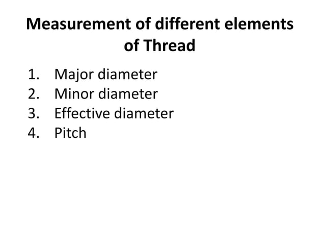 Form Metrology: screw thread measurement.ppt | Needlework | Arts and Crafts