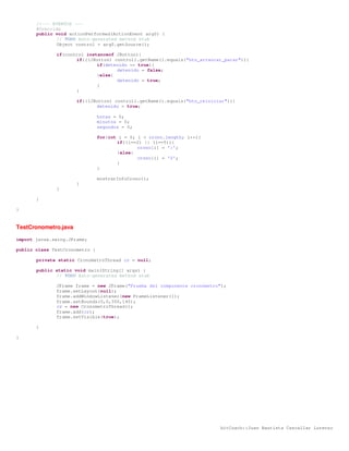Java Thread Cronometro | PDF