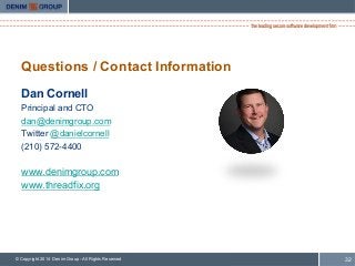 ThreadFix 2.1 and Your Application Security Program | PPT