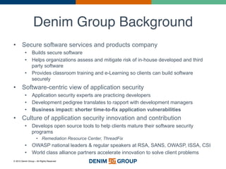 ThreadFix 2.2 Preview Webinar with Dan Cornell | PPT
