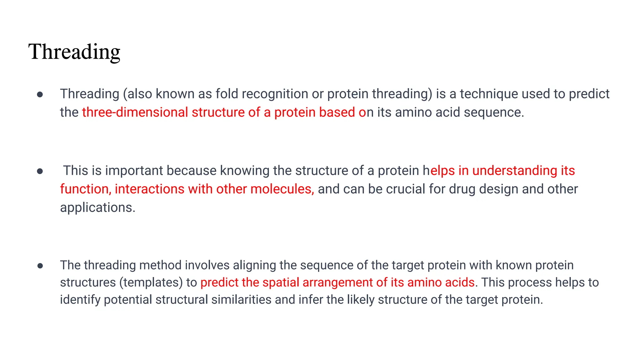 Protein Structure - threading Protein modelling pptx | PDF