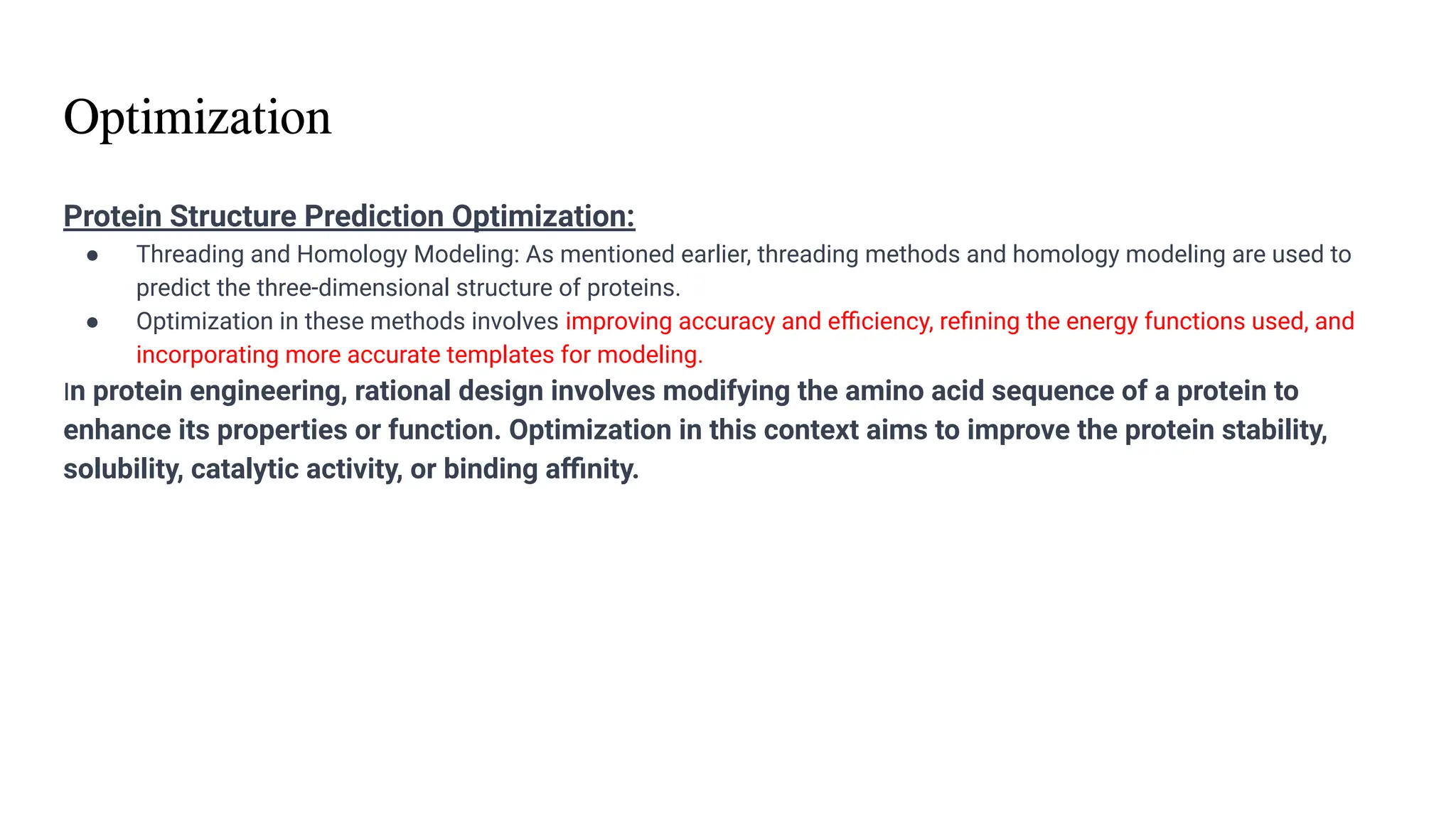 Protein Structure - threading Protein modelling pptx | PDF