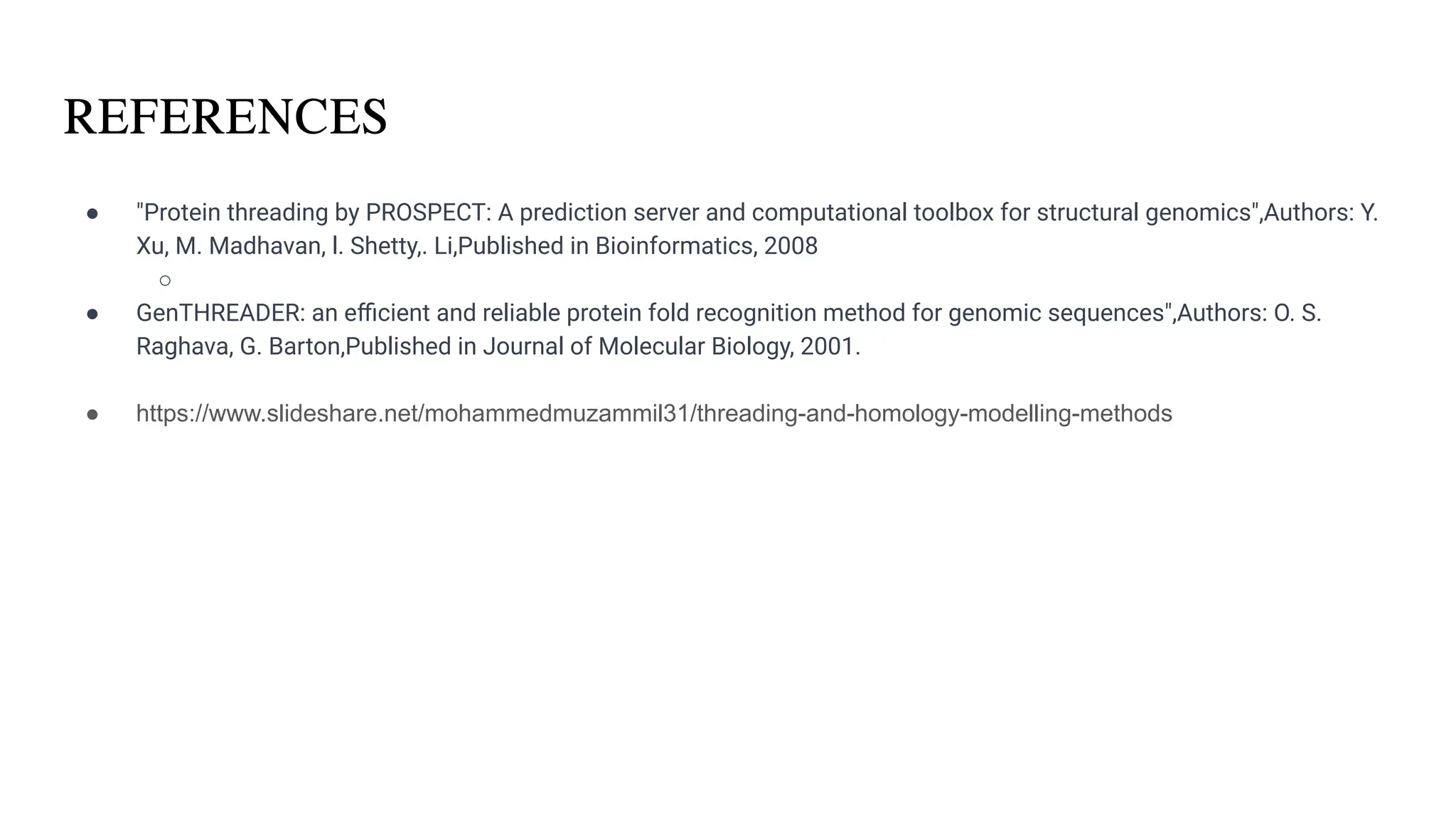 Protein Structure - threading Protein modelling pptx | PDF