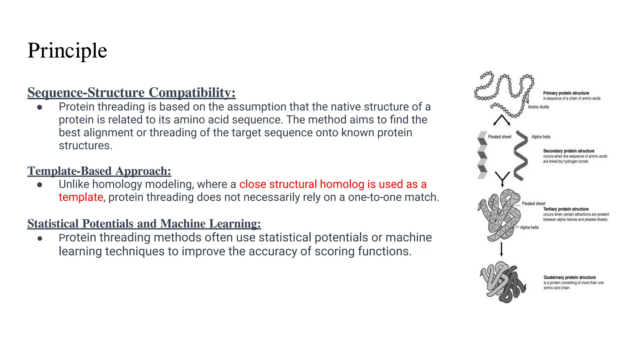 Protein Structure - threading Protein modelling pptx | PDF