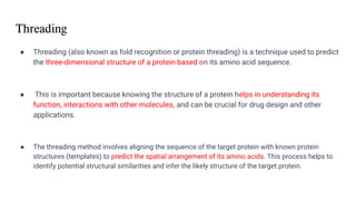 Protein Structure - threading Protein modelling pptx | PDF