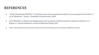 Protein Structure - threading Protein modelling pptx | PDF