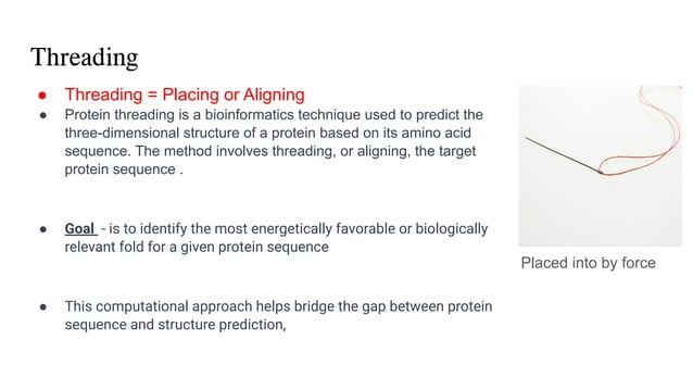 Protein Structure - threading Protein modelling pptx | PDF