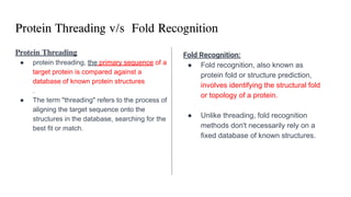 Protein Structure - threading Protein modelling pptx | PDF