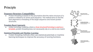 Protein Structure - threading Protein modelling pptx | PDF