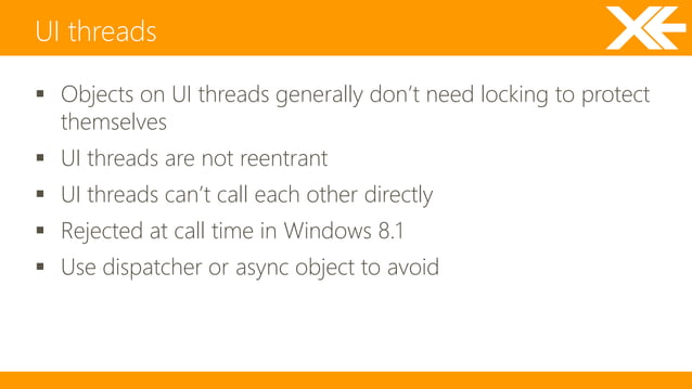 Threading model in windows store apps | PPT