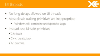 Threading model in windows store apps | PPT