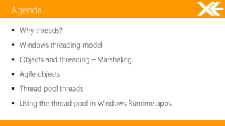 Threading model in windows store apps | PPT