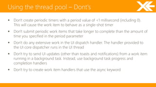 Threading model in windows store apps | PPT