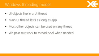 Threading model in windows store apps | PPT