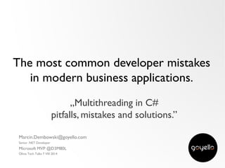 Multithreading in C# - pitfalls, mistakes and solutions. | PDF ...