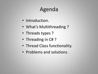 Threading in C# | PPTX