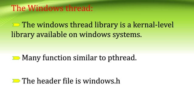 What are thread libraries in operating system | PPTX
