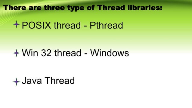 What are thread libraries in operating system | PPTX
