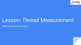 Thread measurment | PPT