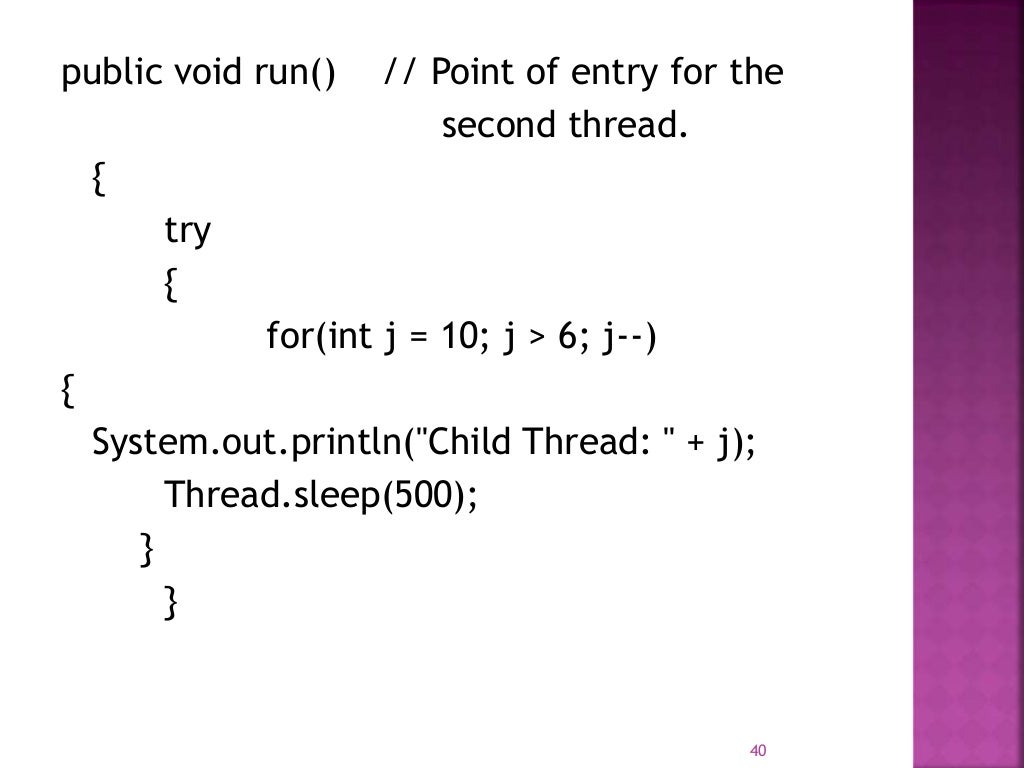 Thread Model In Java