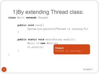 Thread&multithread | PPTX