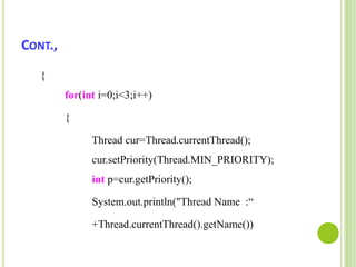 Thread priorities | PPTX
