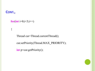 Thread priorities | PPTX