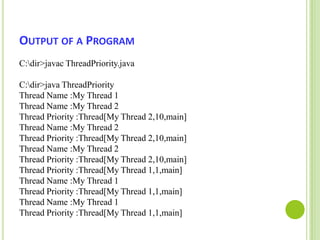 Thread priorities | PPTX