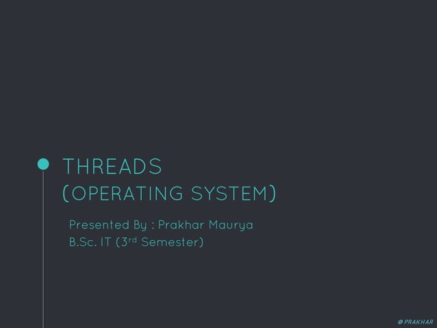 Threads (operating System) | PPTX