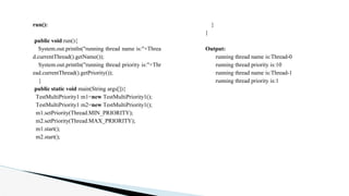 Threads in Java | PPTX