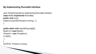 Threads in Java | PPTX