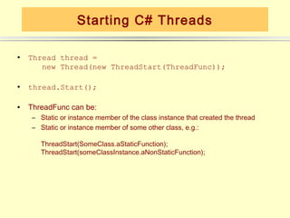 Threads c sharp | PPT