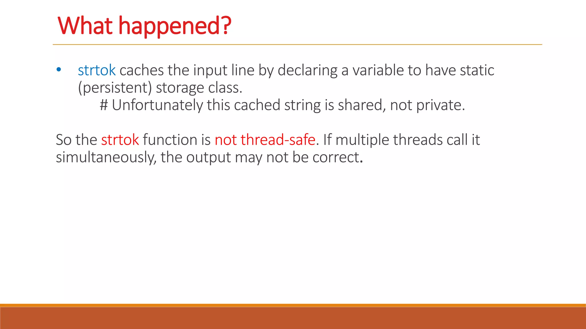 Thread safety | PPTX | Programming Languages | Computing