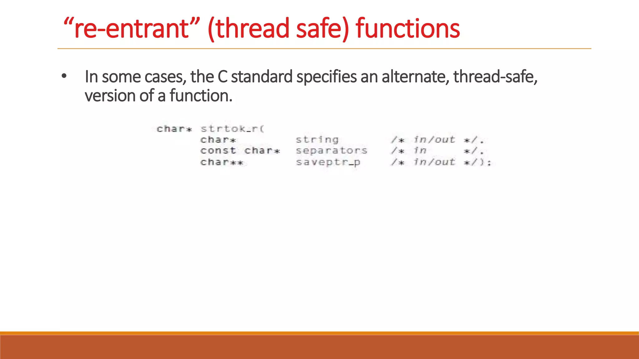 Thread safety | PPTX | Programming Languages | Computing