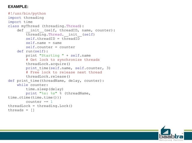 Threads in python | ODP