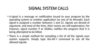 Threads, signal and socket system calls.pptx