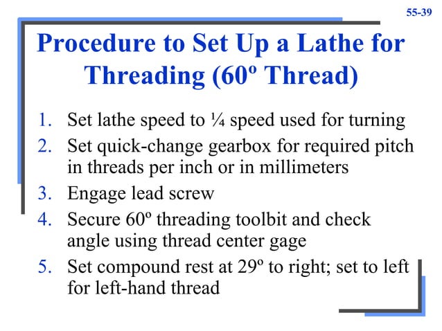 THREADS & THREAD CUTTING manufacturing processes | PPT