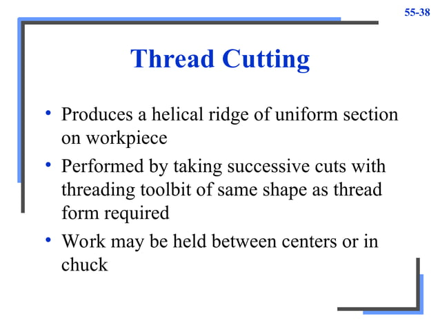 THREADS & THREAD CUTTING.ppt for new manufacturers | PPT