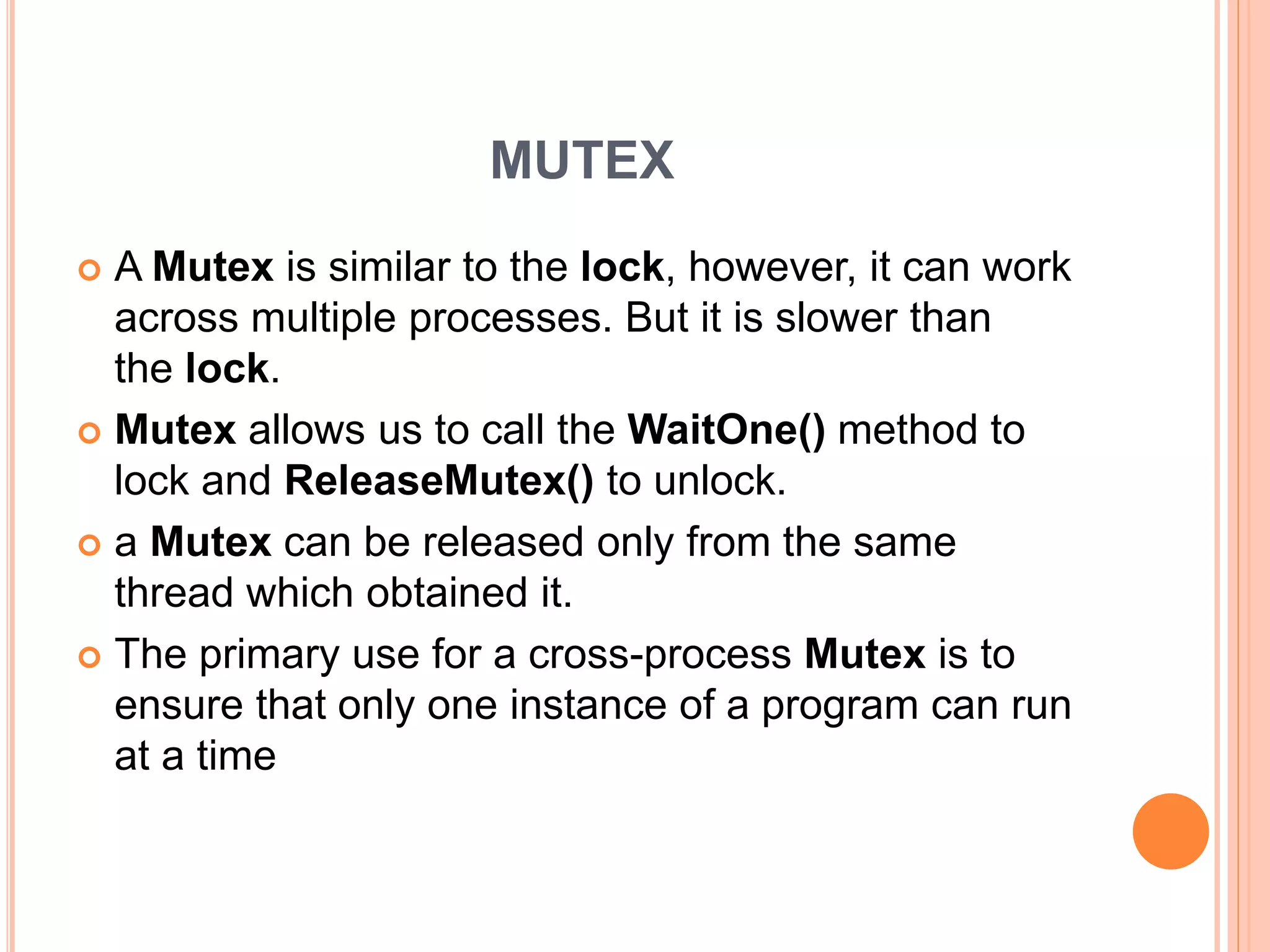 C Thread Synchronization Ppt