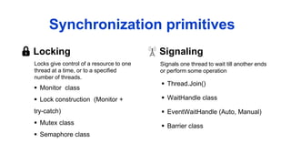 .NET: Thread Synchronization Constructs | PPT