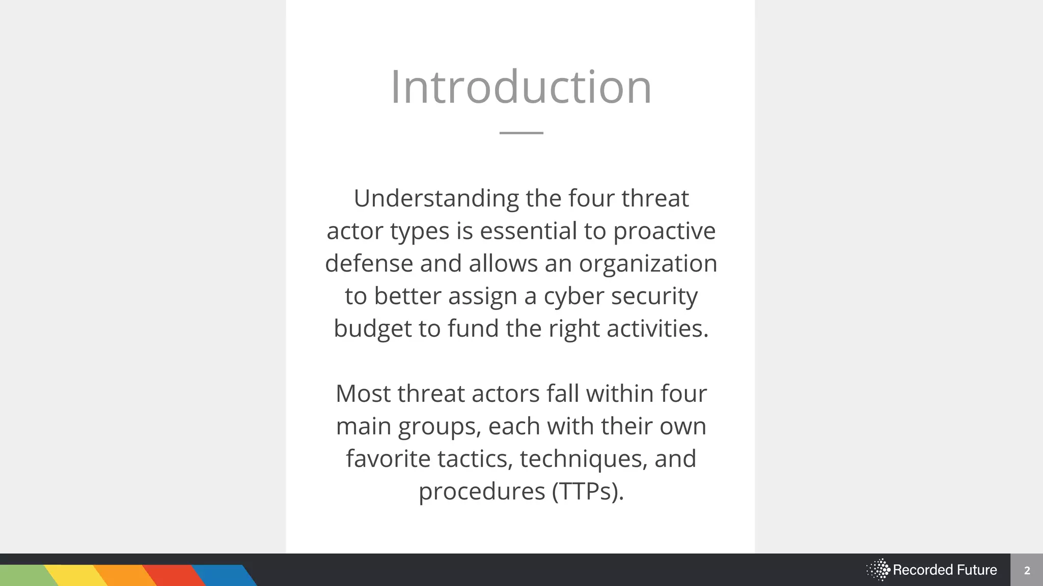 Proactive Defense: Understanding the 4 Main Threat Actor Types | PDF