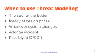 Threat Modeling Basics with Examples | PDF
