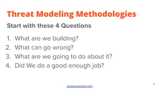 Threat Modeling Basics with Examples | PDF