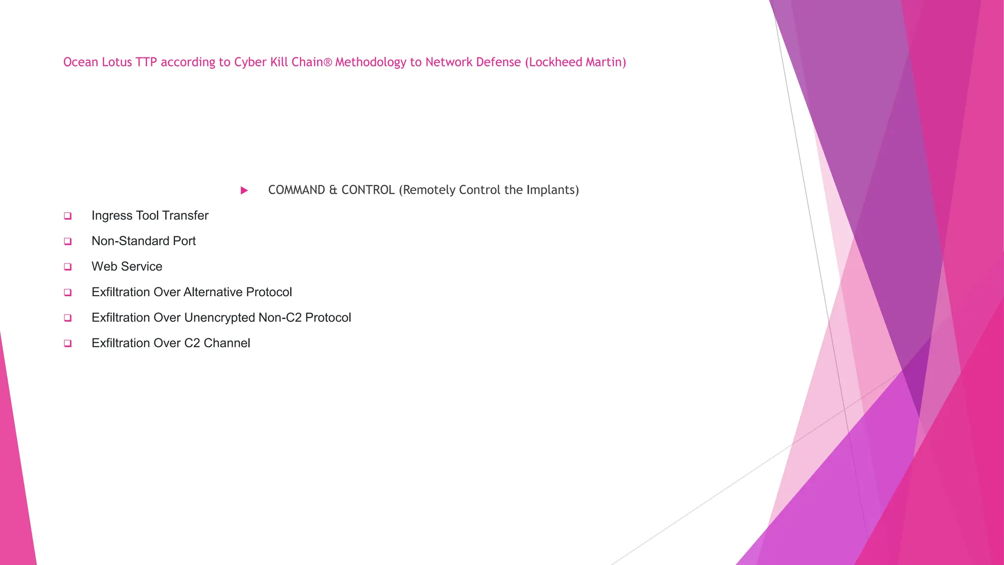 Threat Actors - Vietnam (OceansLotus).pptx