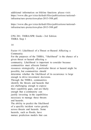 Threat and Hazard Identificationand Risk Assessment (THIRA) | DOCX