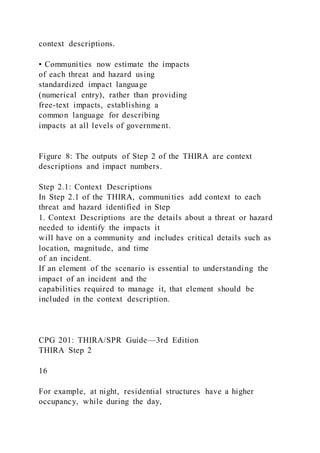Threat and Hazard Identificationand Risk Assessment (THIRA) | DOCX