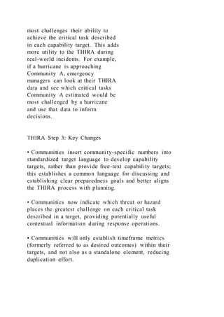 Threat and Hazard Identificationand Risk Assessment (THIRA) | DOCX