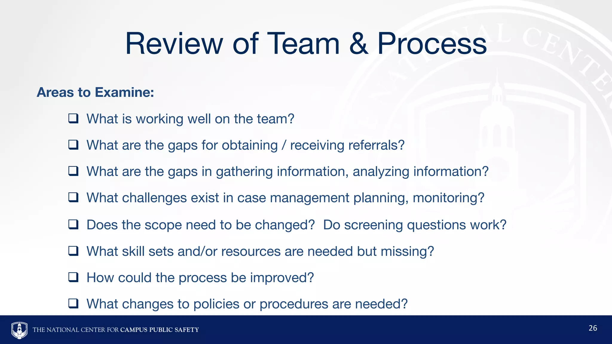 Next Steps for Campus Threat Assessment Teams | PPT